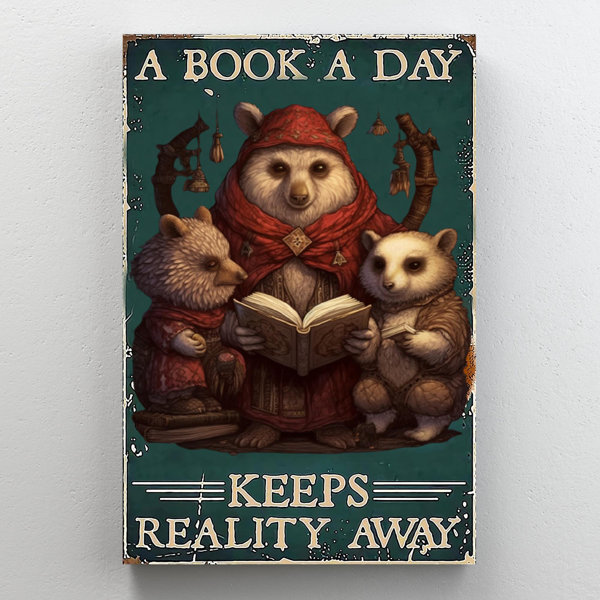 Trinx A Book A Day Keeps Reality Away - 1 Piece Rectangl A Book A Day Keeps Reality Away - 1 ...